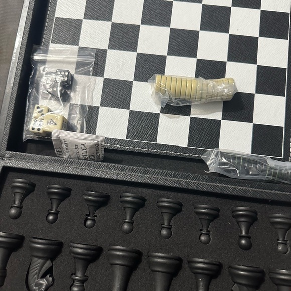 Games | Black Chess Set With Board | Poshmark